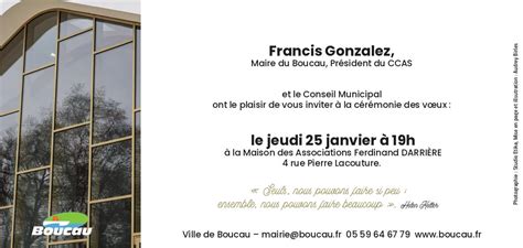 Cérémonie des vœux 2024 à la population Mairie de Boucau