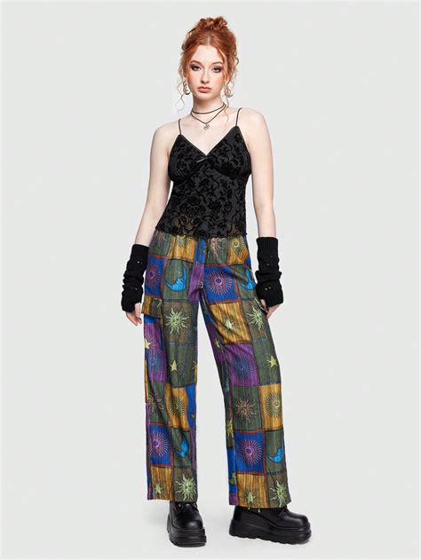 ROMWE Hippie Floral Jacquard Bow Front Mesh Cami Top SHEIN USA