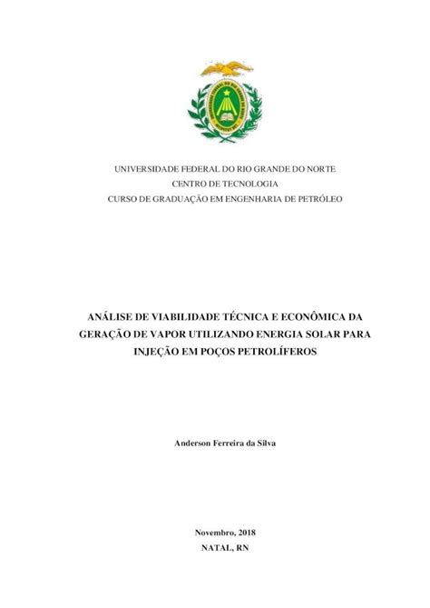 PDF ANÁLISE DE VIABILIDADE TÉCNICA E ECONÔMICA DA De acordo