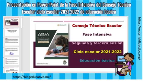 Presentación en PowerPoint de la Fase Intensiva del Consejo Técnico