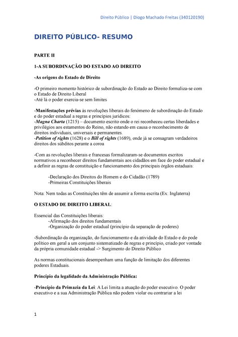 Direito PÃ Blico Resumos Parte 2 DIREITO PÚBLICO RESUMO PARTE II 1 A