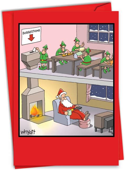 Amazon NobleWorks 36 Humor Christmas Greeting Cards Bulk Box Set