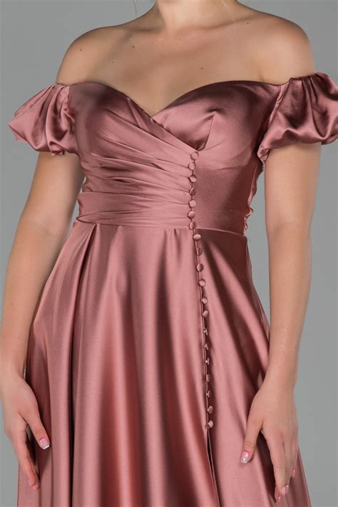 Robe de Soirée Longue Satin Lilas ABU1840 Abiyefon