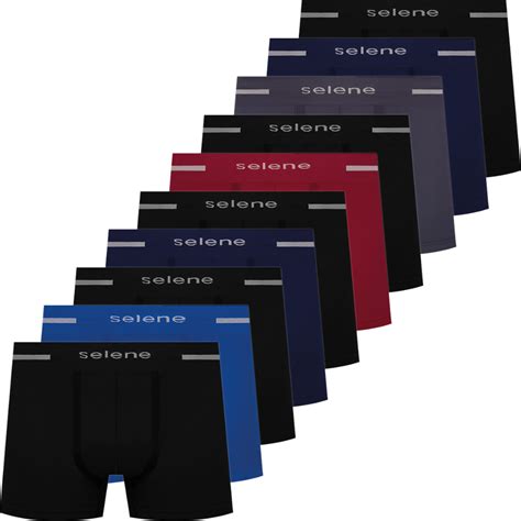 Kit 10 Cuecas Boxer Selene Masculina Microfibra Box Sem Costura