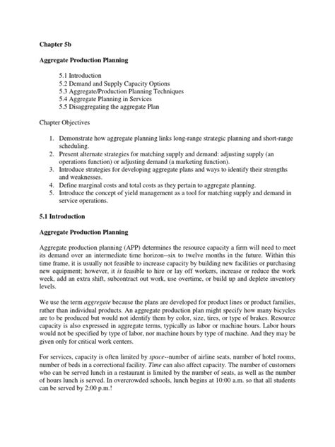 8 chapter 5b aggregate production planning 1 pdf mathematical optimization linear programming
