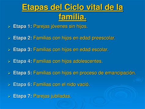 Fases Del Ciclo De La Familia