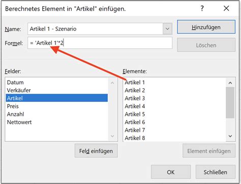 Excel Funktion Berechnete Elemente In Pivot Tabellen