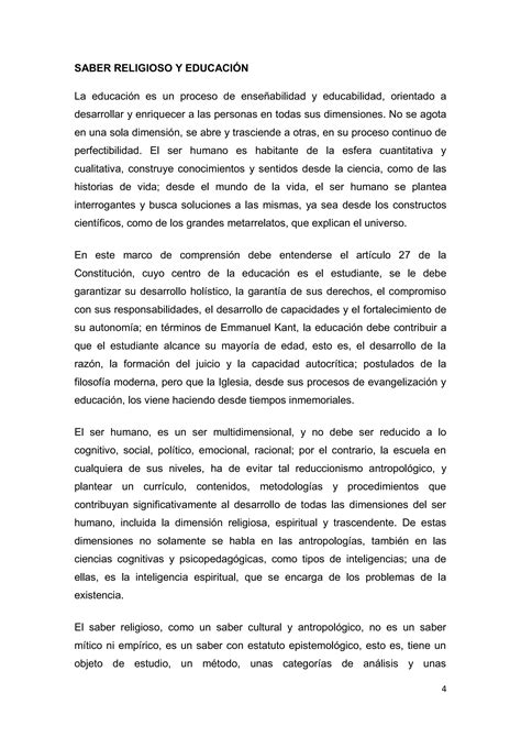 Sentido e importancia de la educación religi osa escolar docx PDF