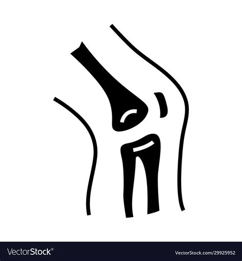 Knee Bones Structure Black Icon Concept Royalty Free Vector