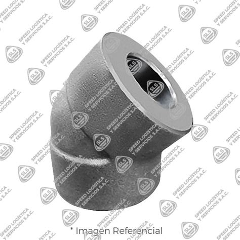 CODO ELBOW 45 DE ACERO FORJADO ASTM A105 DISEÑO ASME B16 11 CLASE