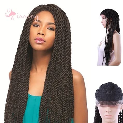 28inch 2x Senegalese Twist Lace Wigs Long Braid Wig Synthetic Braided Lace Front Wigs African