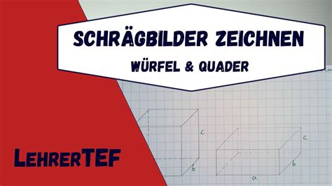 Schrägbilder zeichnen Würfel und Quader einfach erklärt YouTube
