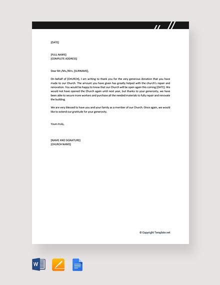14 Sample Thank You Letters For Donations DOC PDF