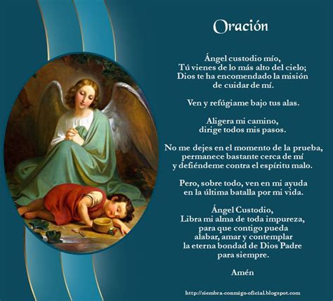 Oraci N Al Ngel De La Guarda Angeles Custodios Oracion De Los