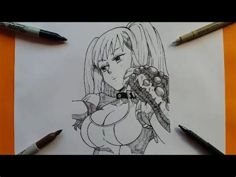 Como Dibujar A Diane Con Marcador Nanatsu No Taizai YouTube