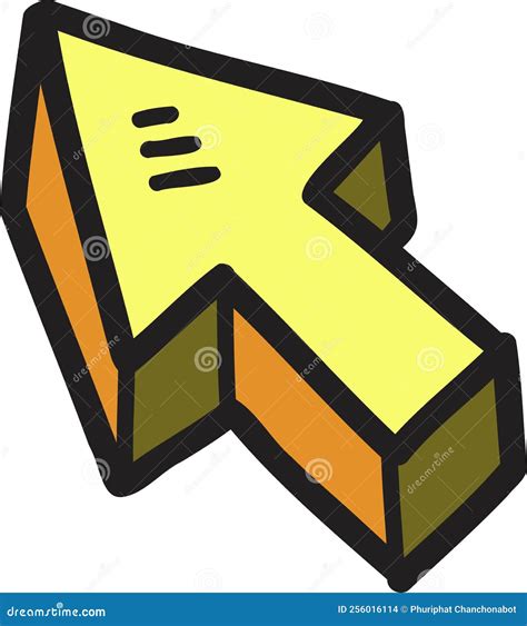 Hand Drawn Up Arrow Illustration Stock Vector Illustration Of Style