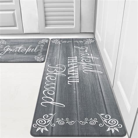 Iycnkok Lot de 2 tapis de cuisine anti fatigue Imperméables