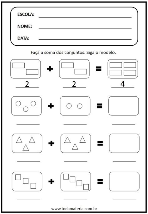 Atividades de matemática para educação infantil Toda Matéria