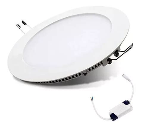 Plafon Led Redondo 6w Panel Embutir Base Luz Fria O Calida