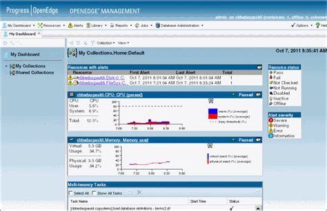 step 1 starting the database administration console in openedge management or openedge explorer