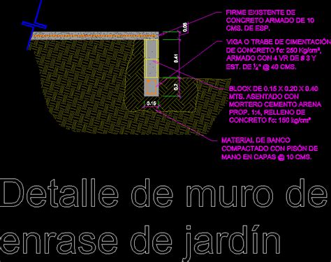 Barda Perimetral En DWG Librería CAD
