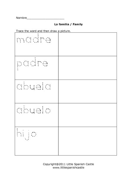 La Familia Worksheet In Spanish Englishworksheet My Id