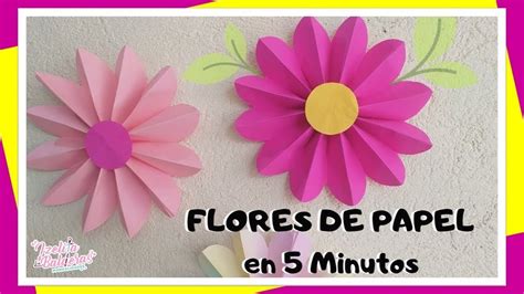 Como hacer FLORES DE PAPEL fáciles En Menos de 5 MINUTOS YouTube