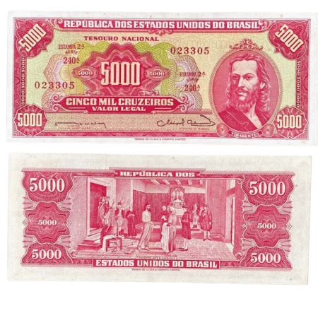 CÉDULA 5000 Cruzeiros TDLR Marcon Numismática