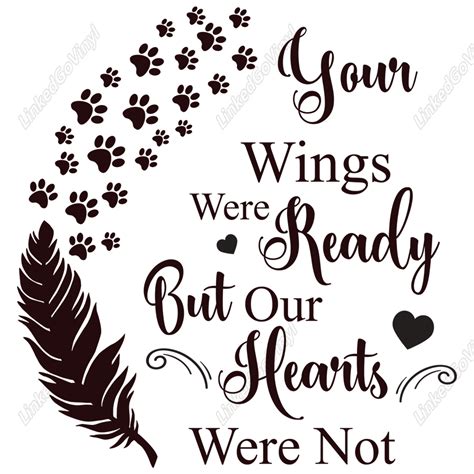 Your Wings Were Ready But Our Hearts Svg Graphics Craft Design