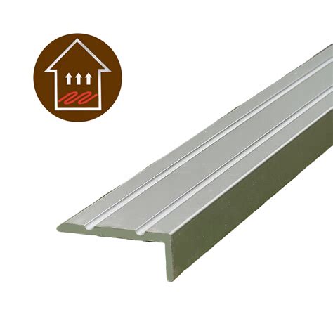Listwa SAMOPRZYLEPNA Schodowa ALUMINIOWA 25x10mm X 90cm INOX Listwa
