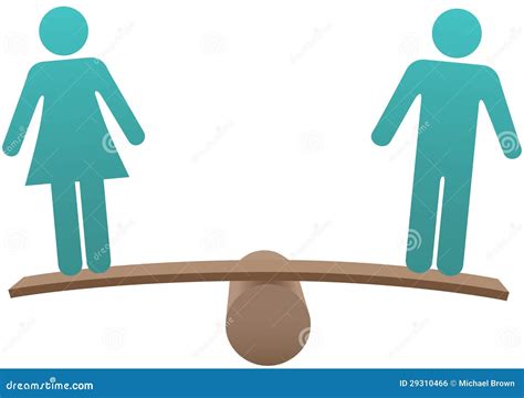 Equal Male Female Sex Equality Balance Stock Vector Illustration Of Isolated Male 29310466