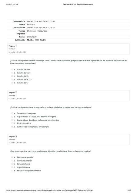 EXAMEN PARCIAL FISIOLOGÍA Camila Silva uDocz