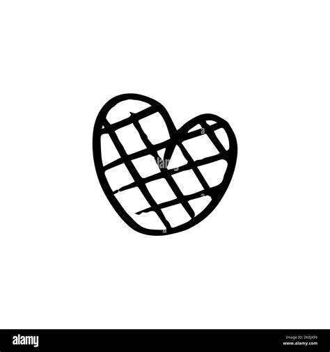 Vector Black Hand Drawn Heart Icon Stock Vector Image Art Alamy