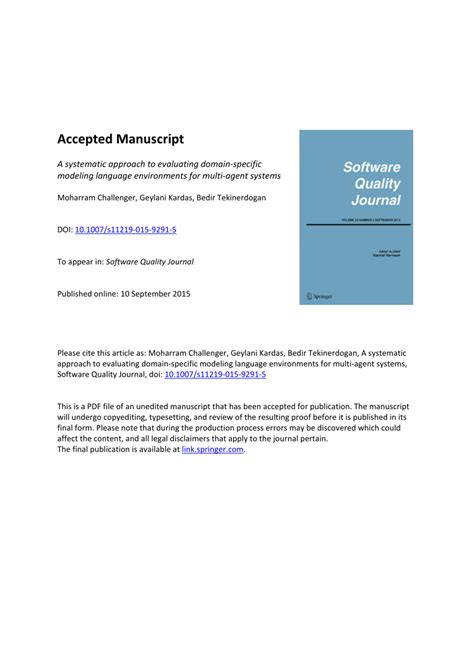pdf a systematic approach to evaluating domain specific modeling language environments for