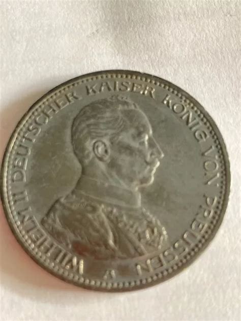 5 MARK KAISERREICH Preußen 1913 A Wilhelm II Silber 900er Silbermünze