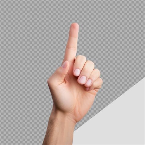 Premium PSD Hand Index Finger Isolated On Transparent Background Png