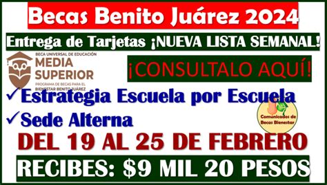 Becarios de Educación Media Superior NUEVA LISTA SEMANAL para la