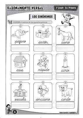 Cuaderno de trabajo de Razonamiento verbal 1º grado primaria 67 Pág en