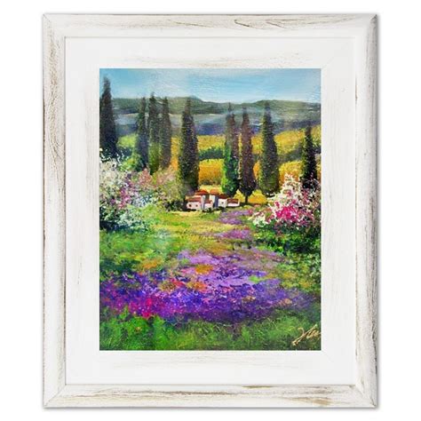 Obraz olejny ręcznie malowany Pola lawendowe 30x35cm
