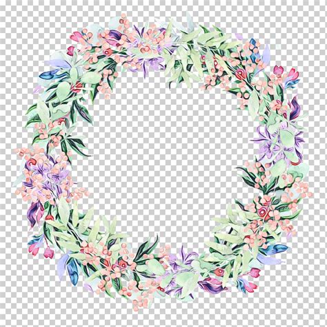 Accesorio De Moda De Flor De Planta De Lei Rosa Acuarela Pintura