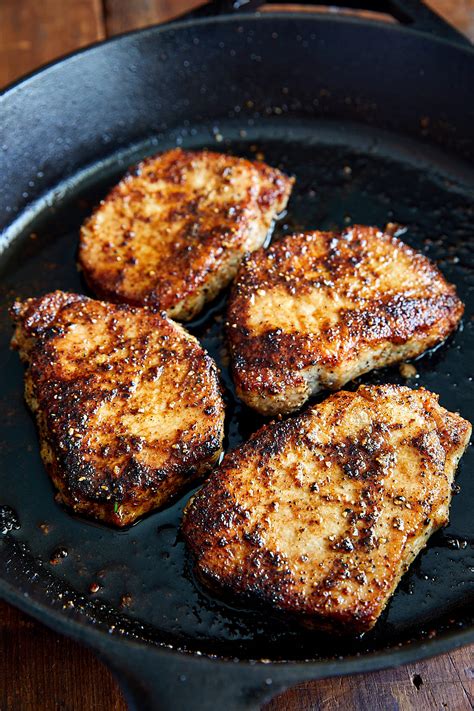 Pan Fried Thick Pork Chops