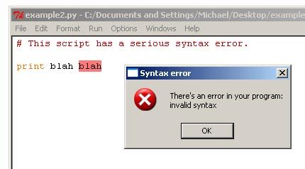 Python Error Writing Good Syntax In Program Techyv