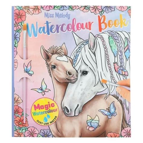 DEPESCHE 12576 MISS MELODY WATERCOLOUR BOOK LIVRE DE COLORIAGE AVEC P
