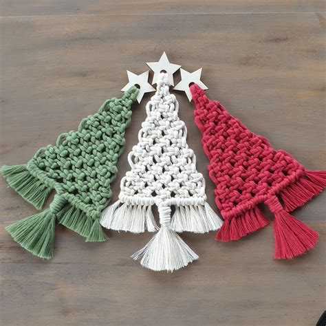 Macramé DIY KIT Christmas Tree With Wooden Star Holiday Etsy Australia