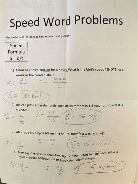 determining speed velocity worksheet answers unique calculating speed time distance and