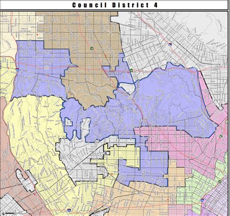 Exploring Los Angeles City Council District Map In Map Of The Usa