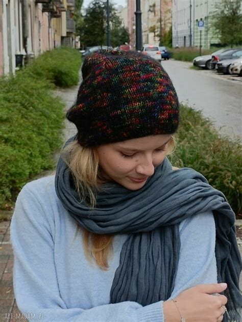 Ręczne wykonanie czapki kolorowa ღ art Madam pl