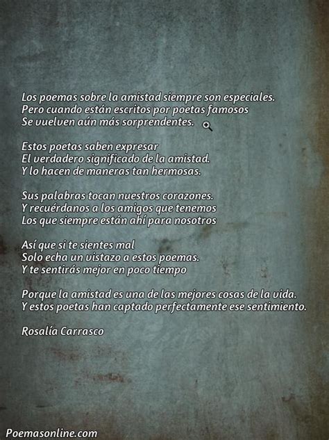 Cinco Mejores Poemas Sobre La Amistad De Poetas Famosos Poemas Online