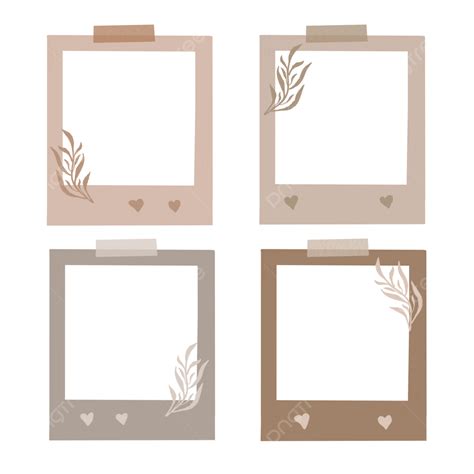 Pastel Polaroid Frame PNG Transparent Aesthetic Pastel Polaroid Frame