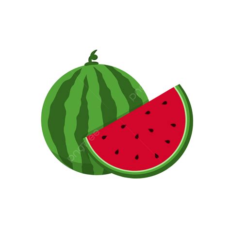Watermelon Fruit Whole And Halved Red Watermelon Fruit Tropical Fresh